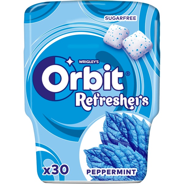 Chicle sin azúcar con edulcorantes y sabor a menta y mentol | chiclesorbit