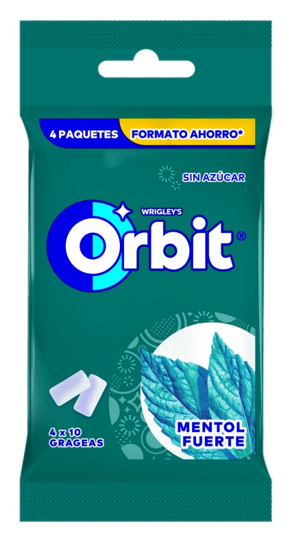 Chicle con edulcorante sin azúcar y sabor a mentol fuerte y eucalipto ...