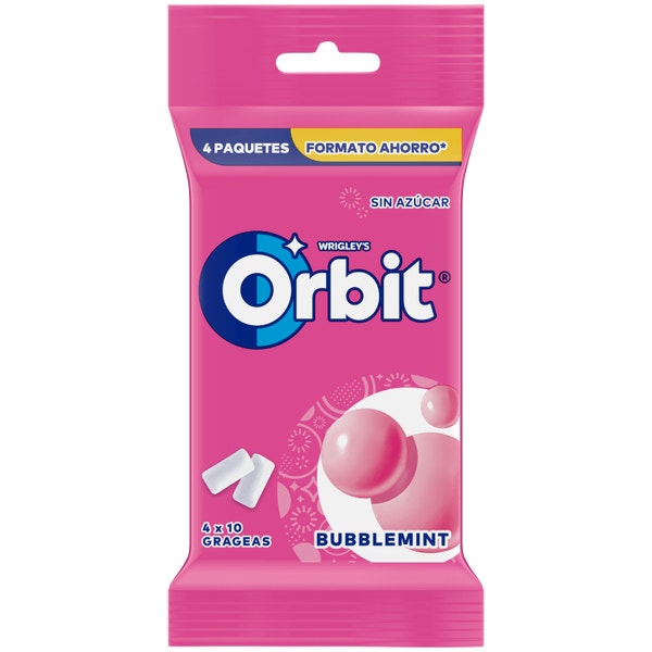 Chicle sin azúcar con edulcorantes y sabor a frutas y menta | chiclesorbit