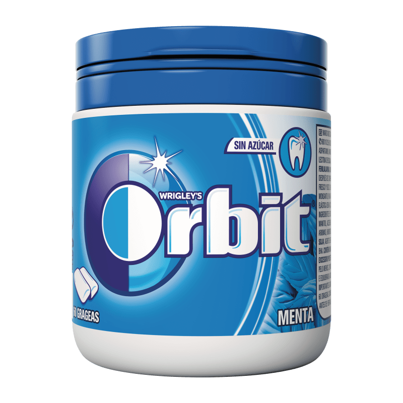 Orbit Chicles Sin Azúcar de Menta en grageas, 10 uds | chiclesorbit