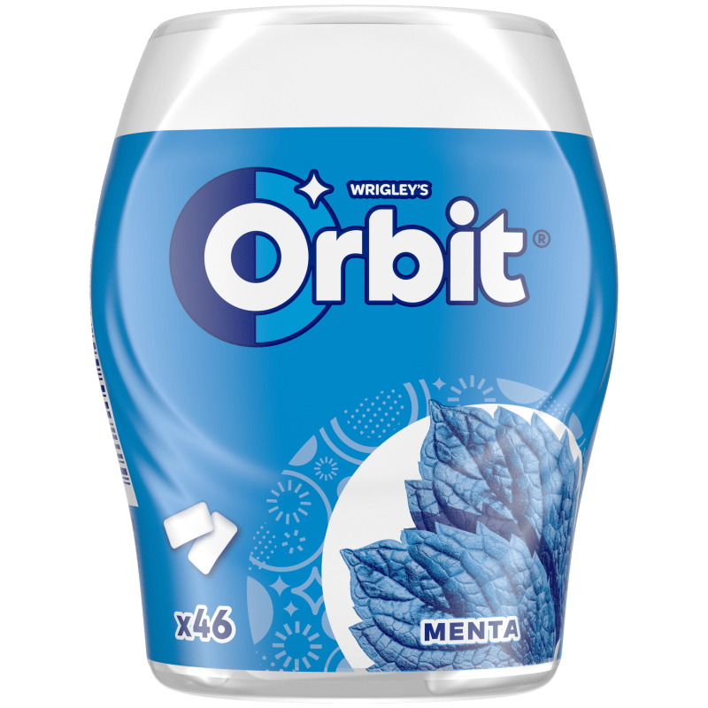 Chicle con edulcorante sin azúcar y sabor a menta | chiclesorbit