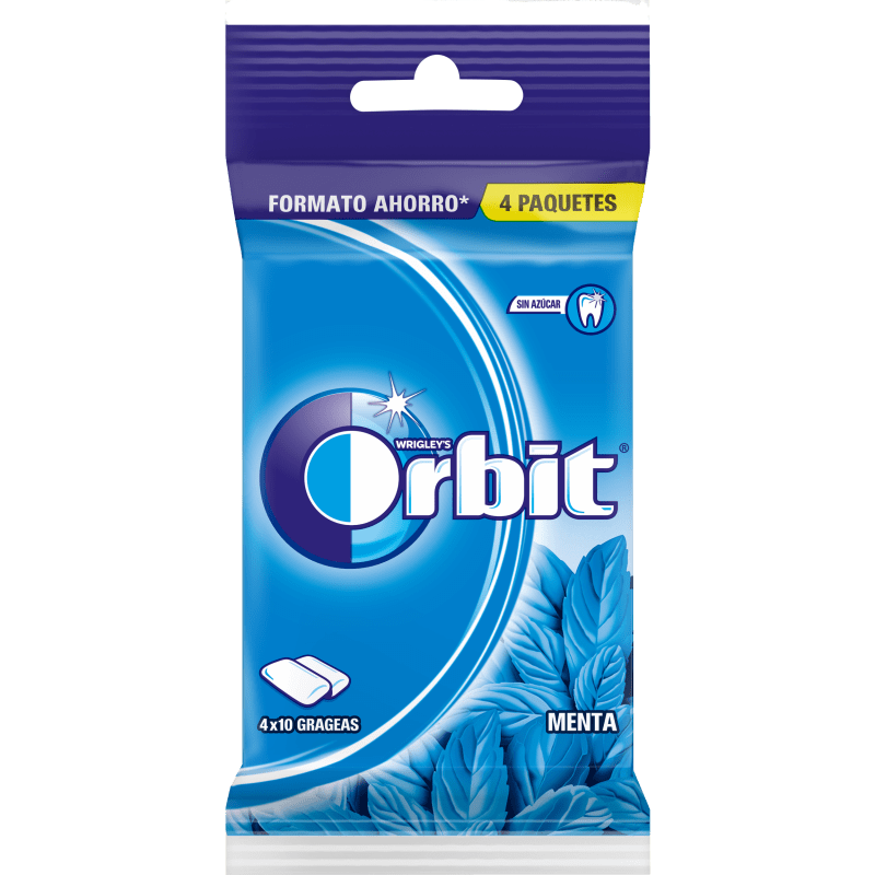 Orbit Chicles Sin Azúcar de Menta en grageas, 10 uds | chiclesorbit