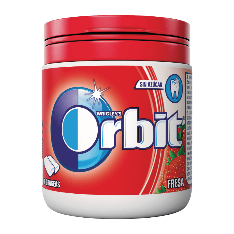 Orbit Chicles Sin Azúcar de Fresa en grageas, 10 uds | chiclesorbit